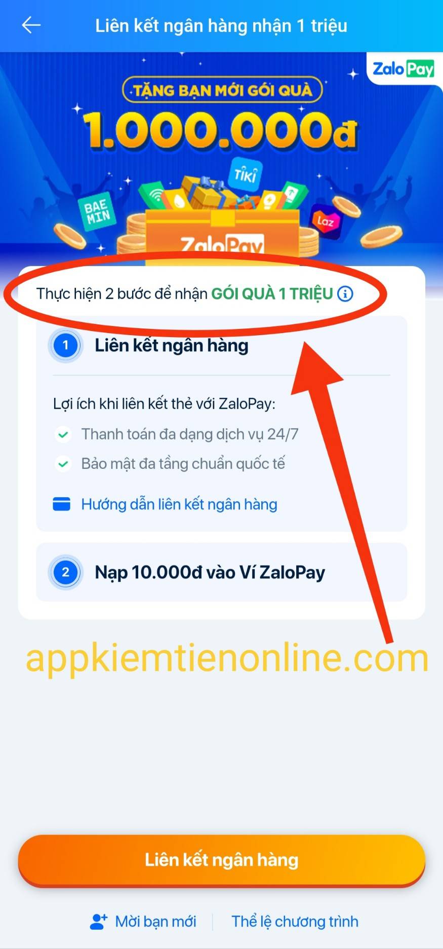 Hướng dẫn tạo zalopay nhận 100k